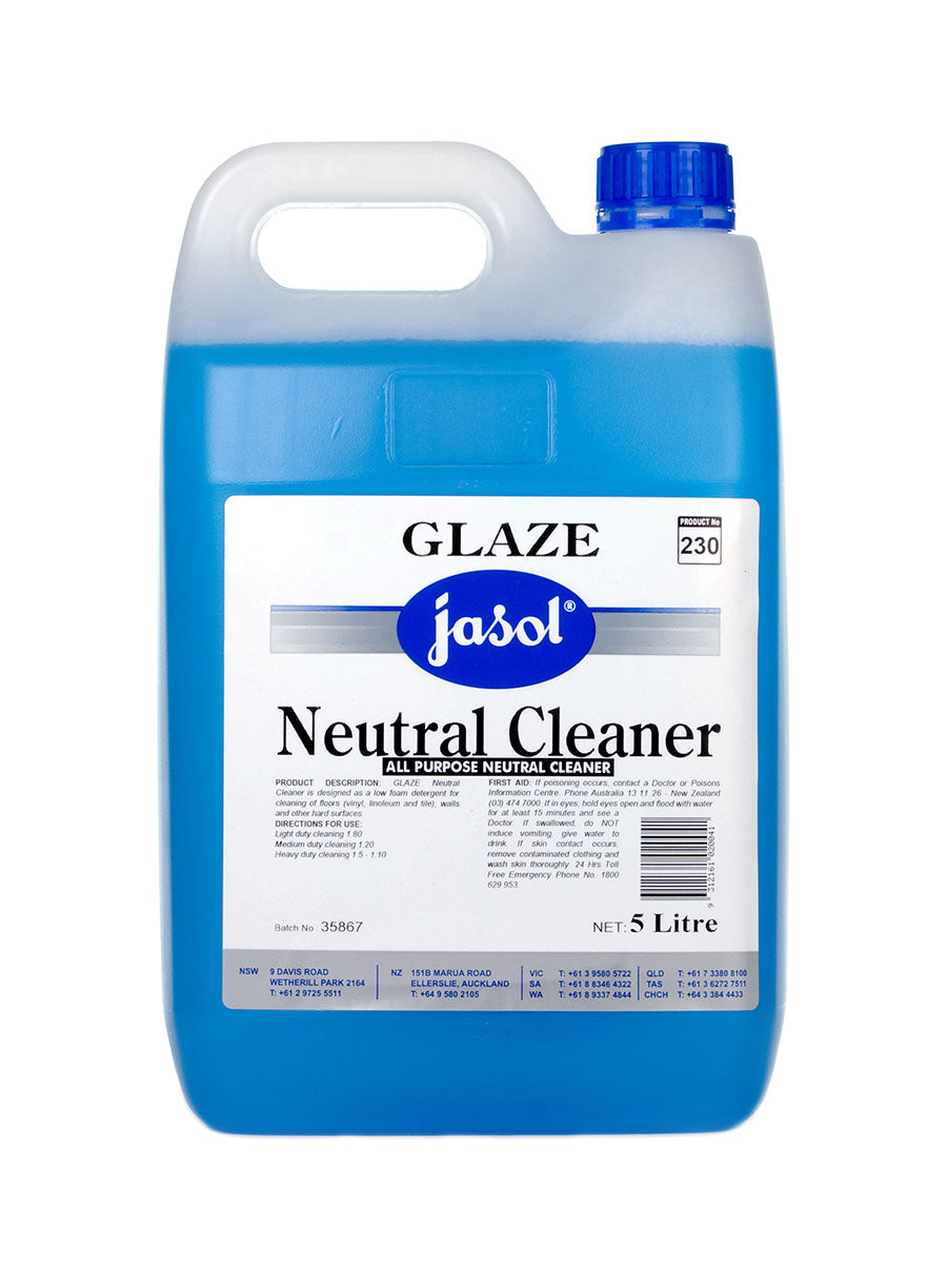 2102355 (JASOL GLAZE NEUTRAL CLEANER 5L) – Hospitality Worldwide Pty Ltd