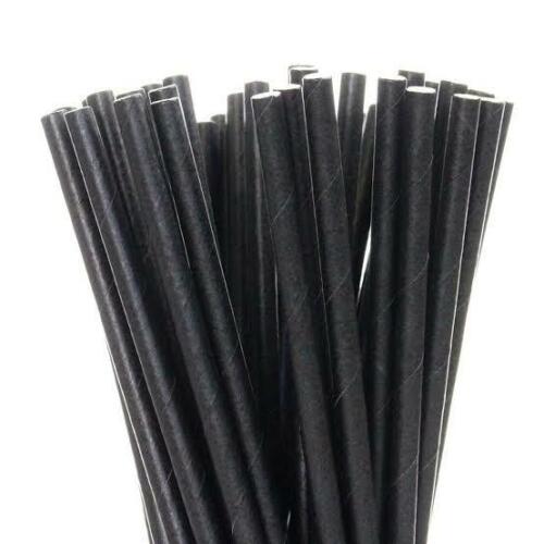 BLACK REGULAR PAPER STRAW COMPOSTABLE FSC MIX CREDIT 197MM (2500 ...